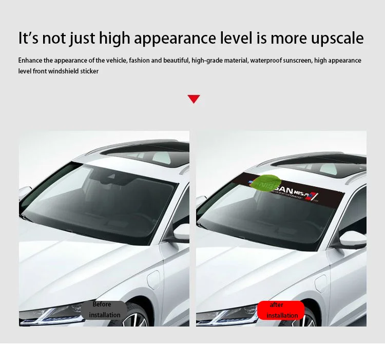 Custom Logo Car Windshield Sticker - Waterproof PVC Vinyl