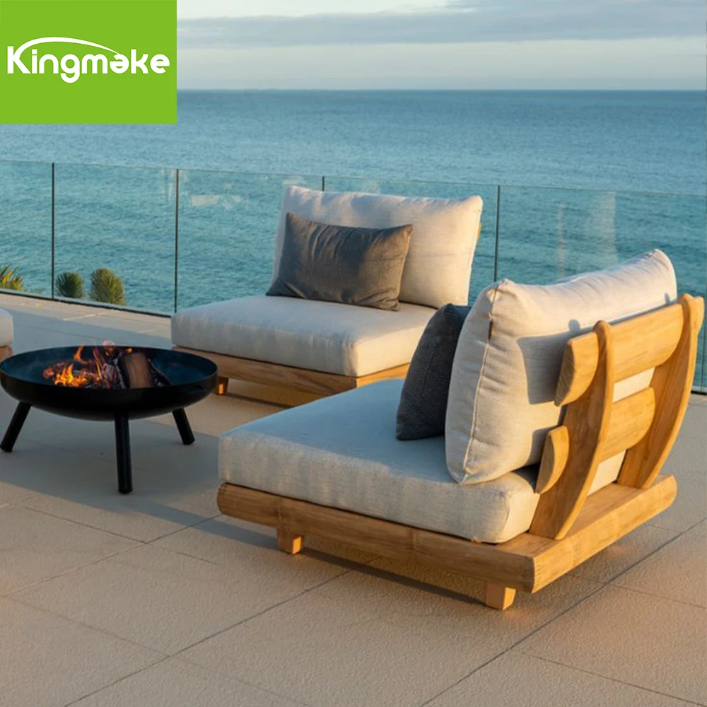 Modern Solid Wood Furniture With Cushions Sofa Set Living Room Garden ...