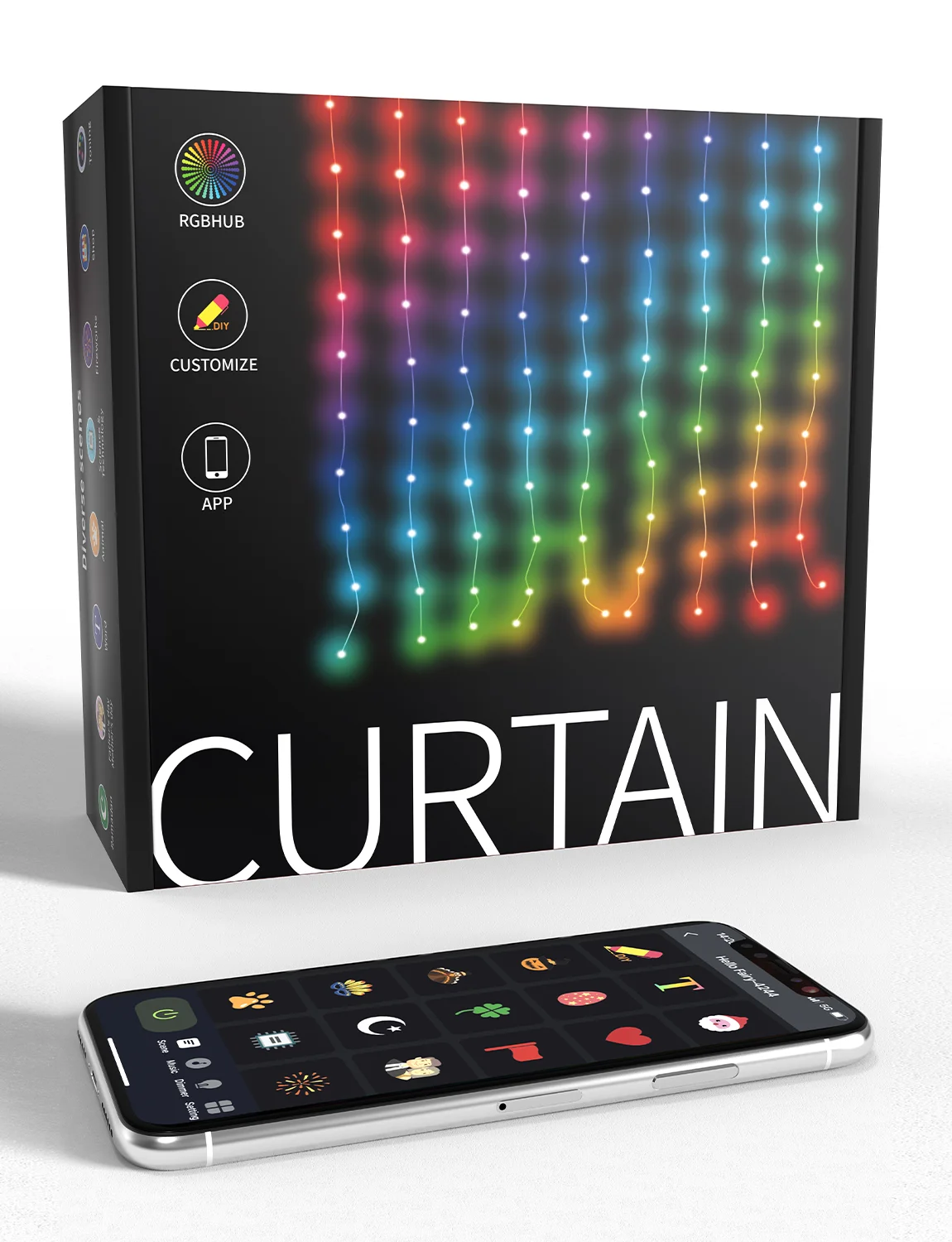 Programmable Fairy Curtain 400 Leds Smart Pixel Lights Rgb App Control ...