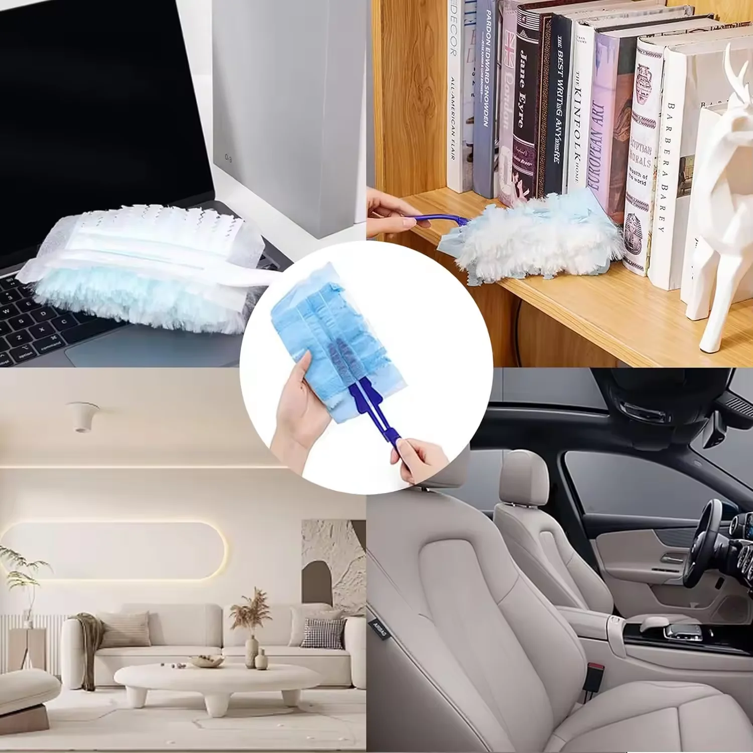 Duster Magnet Refills, Duster Removal Refill Kit with 2 Handles ...