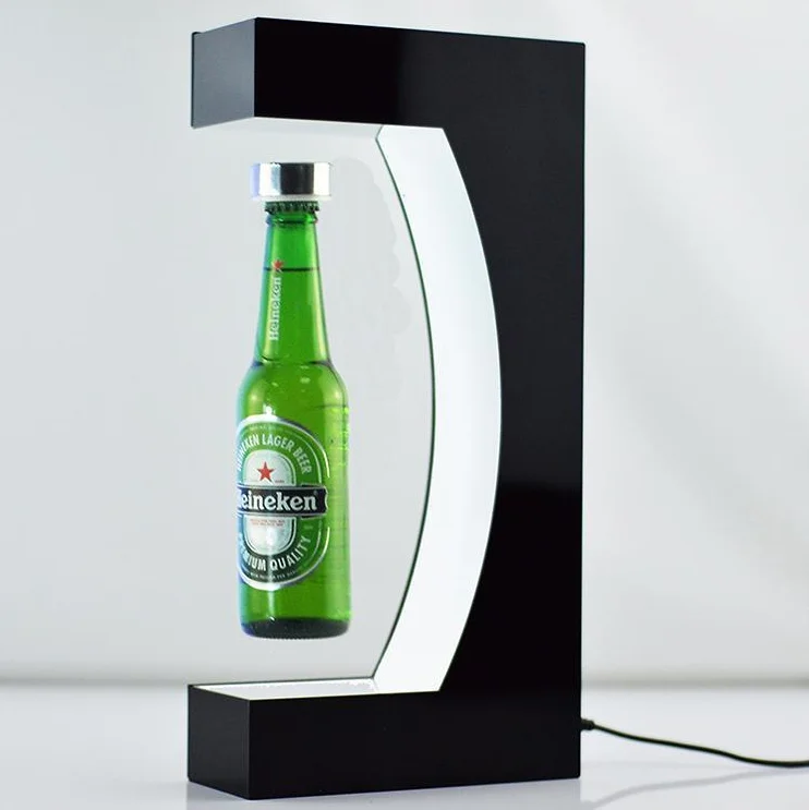 Magnetic Floating & Rotating Beer Can Display Stand - OEM/ODM Available