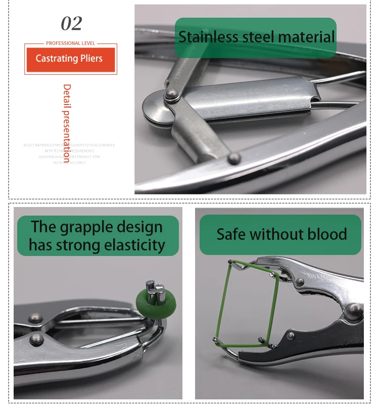 Elastrator Bloodless Castration Plier Rubber Ring Applicator Stainless ...