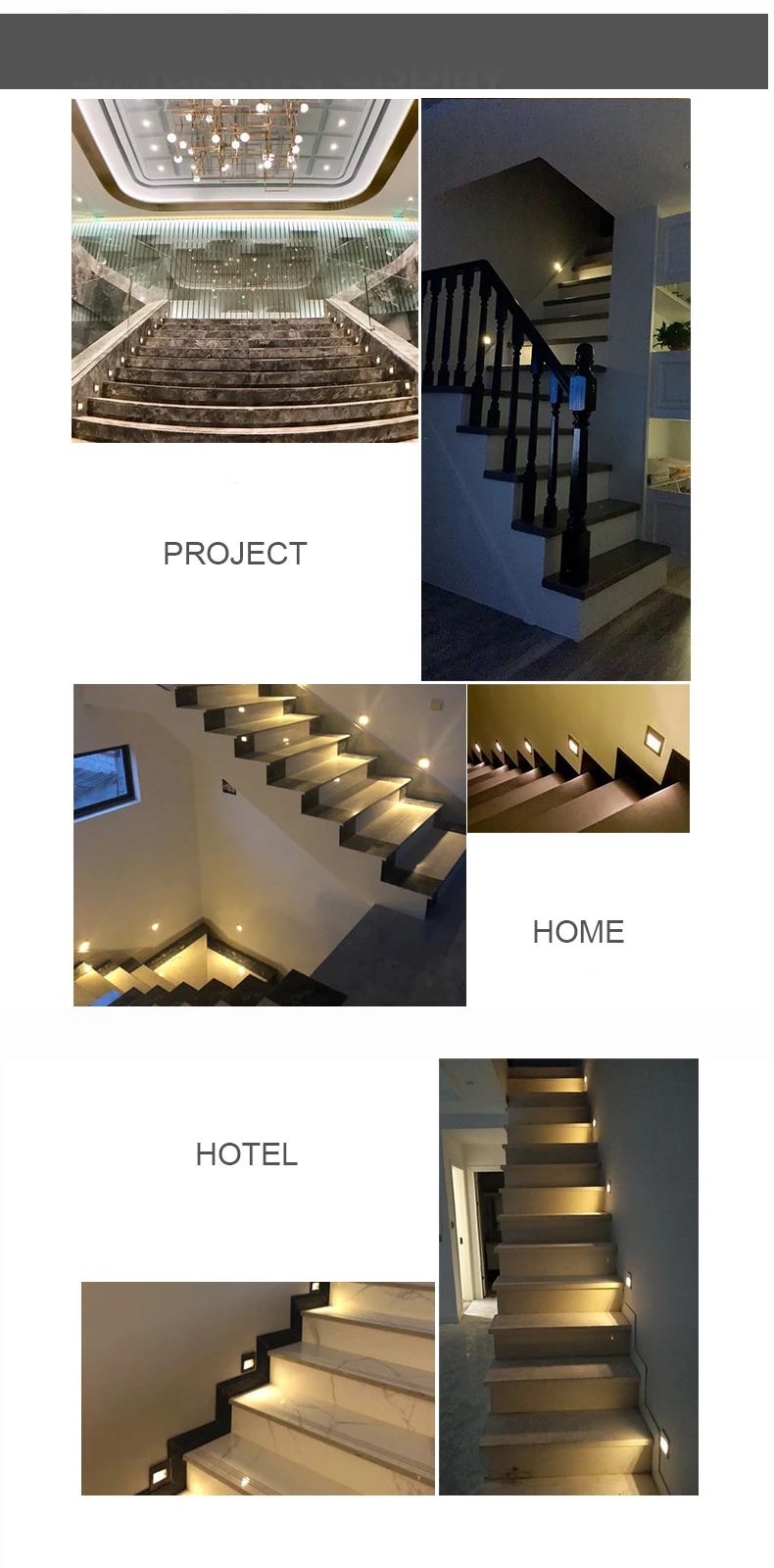ABS Smart Step Wall Lamp with Sensor - LED Stair Lights
