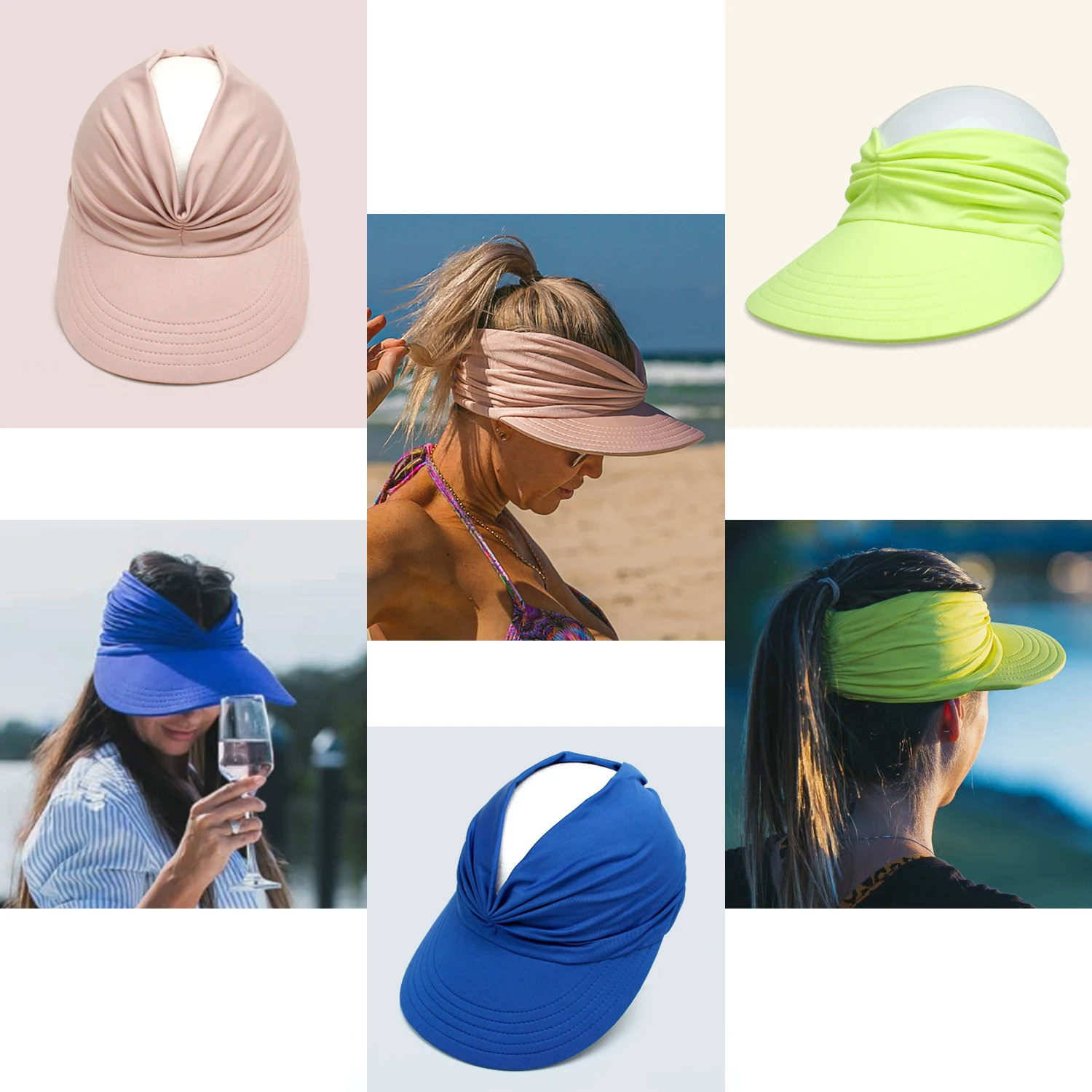 Custom Wholesale Blank Outdoor Hollow Top Hat - Sun Visor Cap