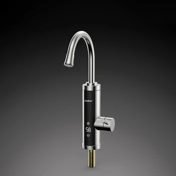 304 Stainless Steel Kitchen Single Handle Mixer Tap Instant Electric ...