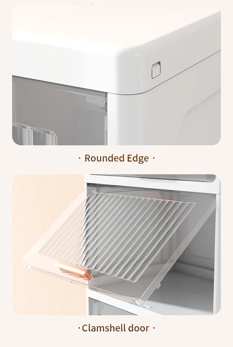 Haogle Wholesale Transparent Storage Cabinet Foldable Plastic Storage ...