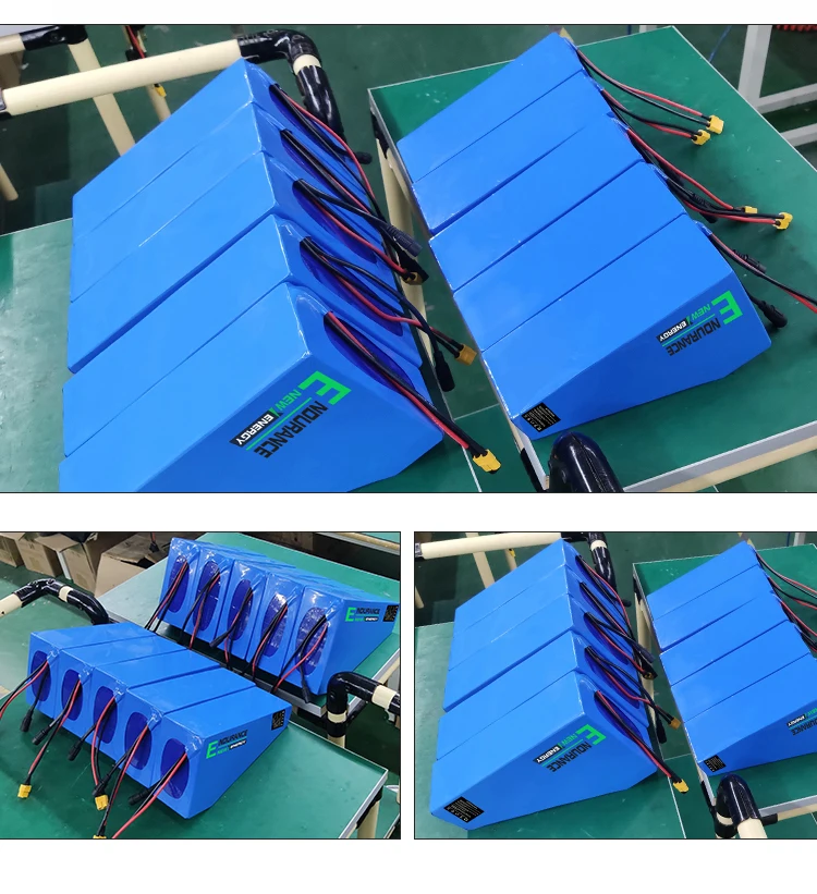 Triangle Ebike Li-ion Batteries 48v 52v 60V 72V 20ah 24ah 28ah Electric ...