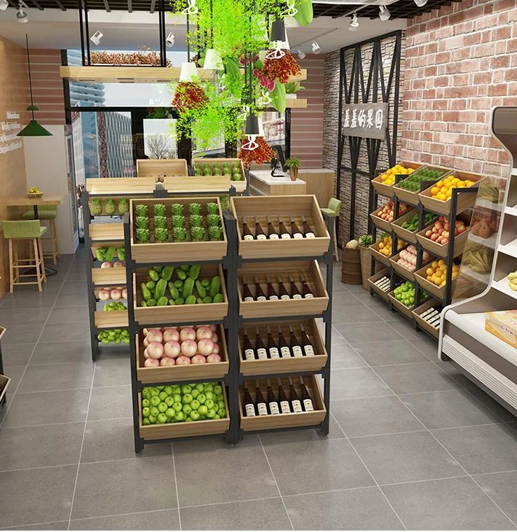Shop Display Racks Supermarket Shelf For Vegetable And Fruit Display ...