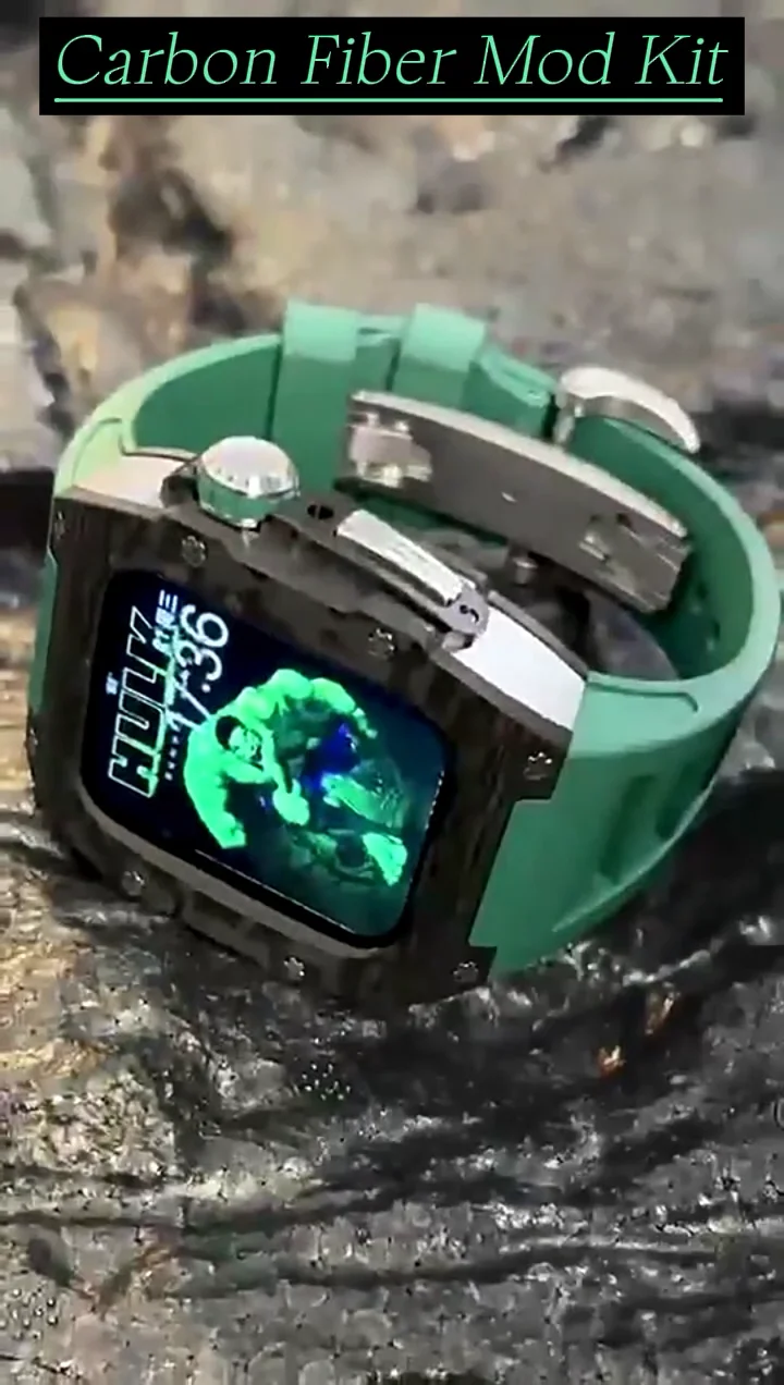 Luxury Refit Modification Kit For Apple Watch Carbon Fiber Cover Case ...