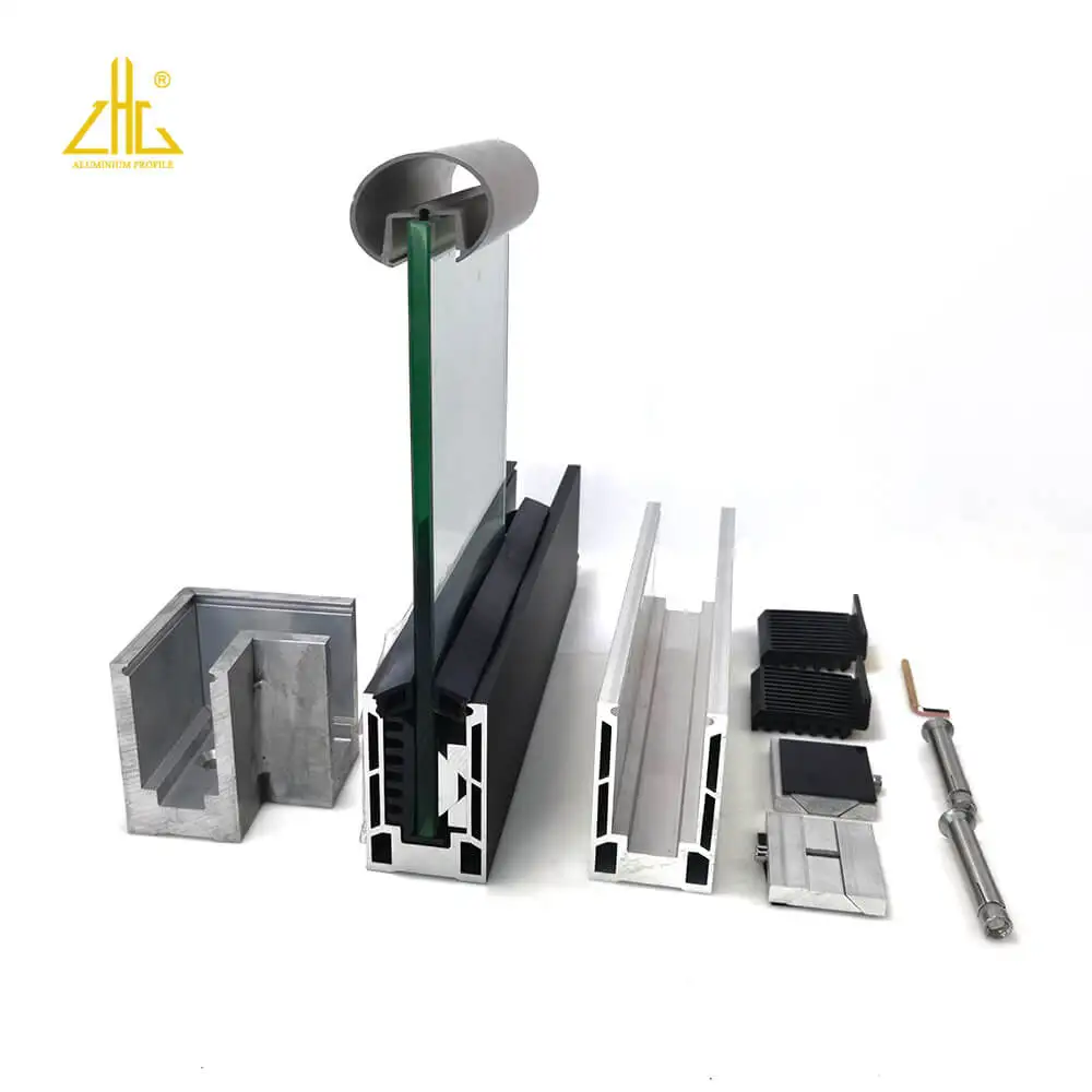 Aluminum Profiles For Frameless Glass Railing Balustrades Handrails ...