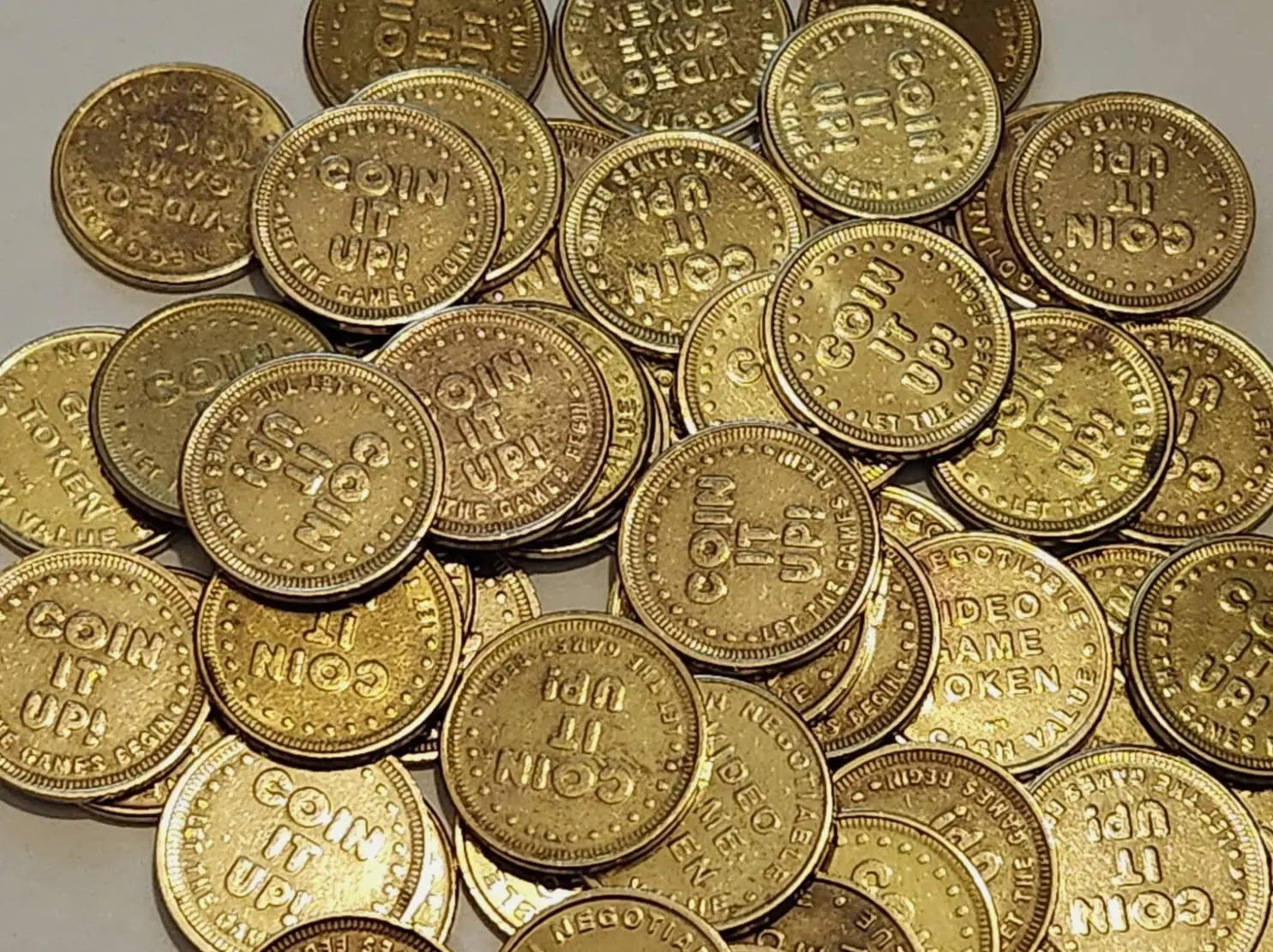 Durable Metal Construction Arcade Coin Tokens for Various Materials ...