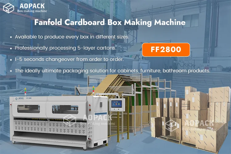 Aopack Fully Automatic Fanfold Cardboard Carton Box Making Machine FF2800
