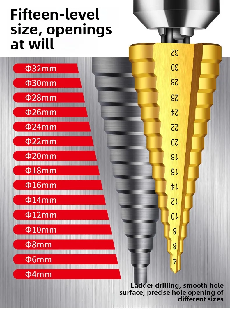 Multi-Functional Stainless Steel Drill Bit Set for Wood Hand Electric ...