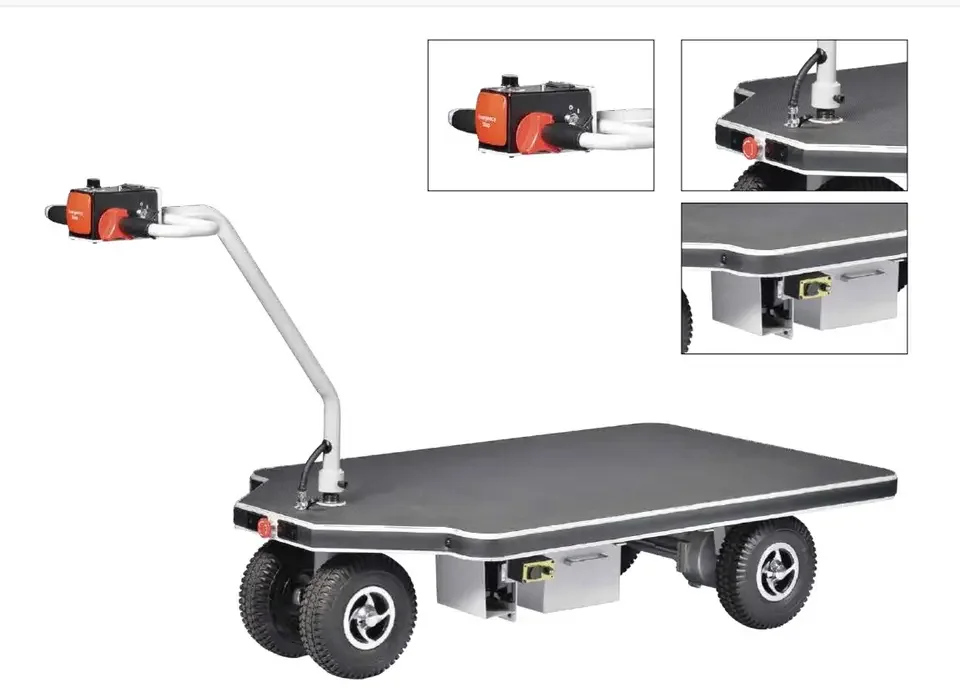 Electric Hand Cart - Powered Platform Trolley for Easy Moving