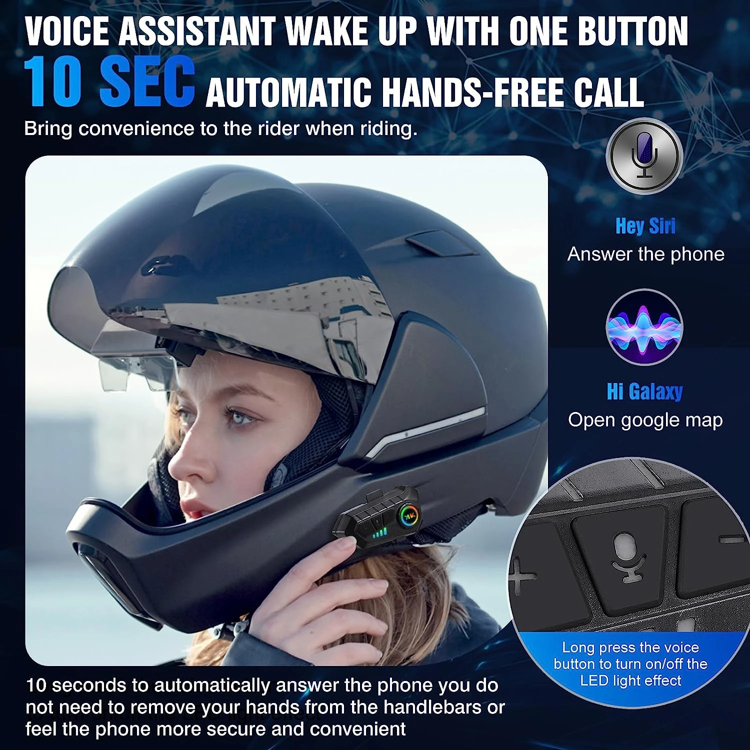 Ak-y10 Motorcycle Driving Bluetooth Speaker Handsfree Wireless ...