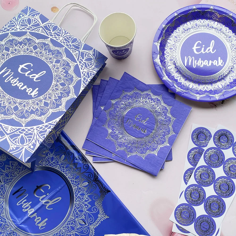 New Arrival Eid Dishes Eid Tableware Set Islamic Paper Cups Tissues ...