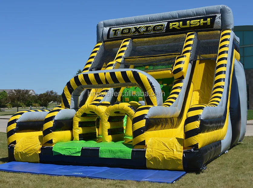 Toxic Rush Inflatable Obstacle Course Slide Game & Rental for Outdoor Fun
