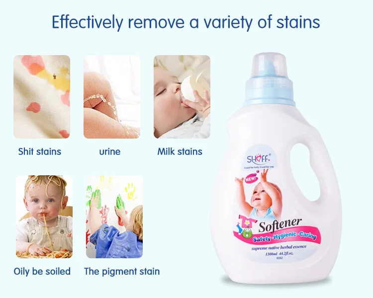 SHOFF 1300ML Baby Fabric Softener, Hypoallergenic, Non-toxic, Fluid ...