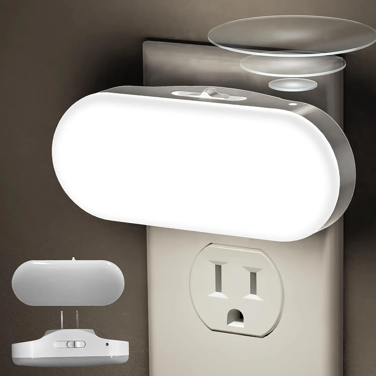 LOHAS 1W Nightlight Plug in Outlet 3000K 5000K Dimmable Brightness Dusk ...