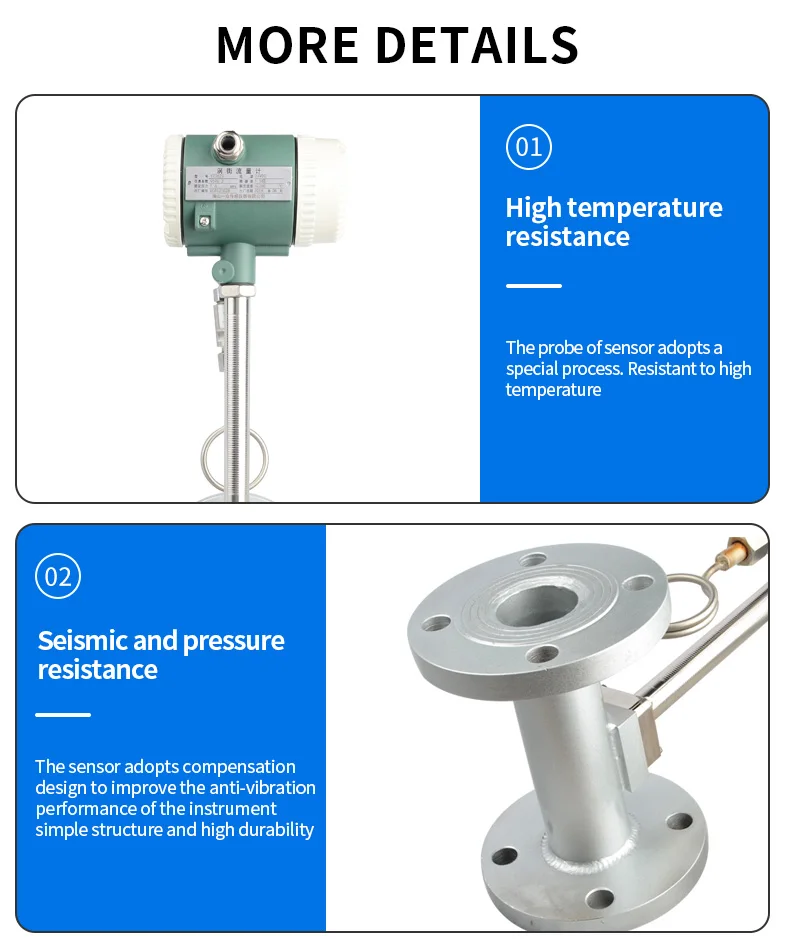 Pl123 Flange Digital Lpg Vortex Flow Meter 4-20ma Pressure Temperature ...