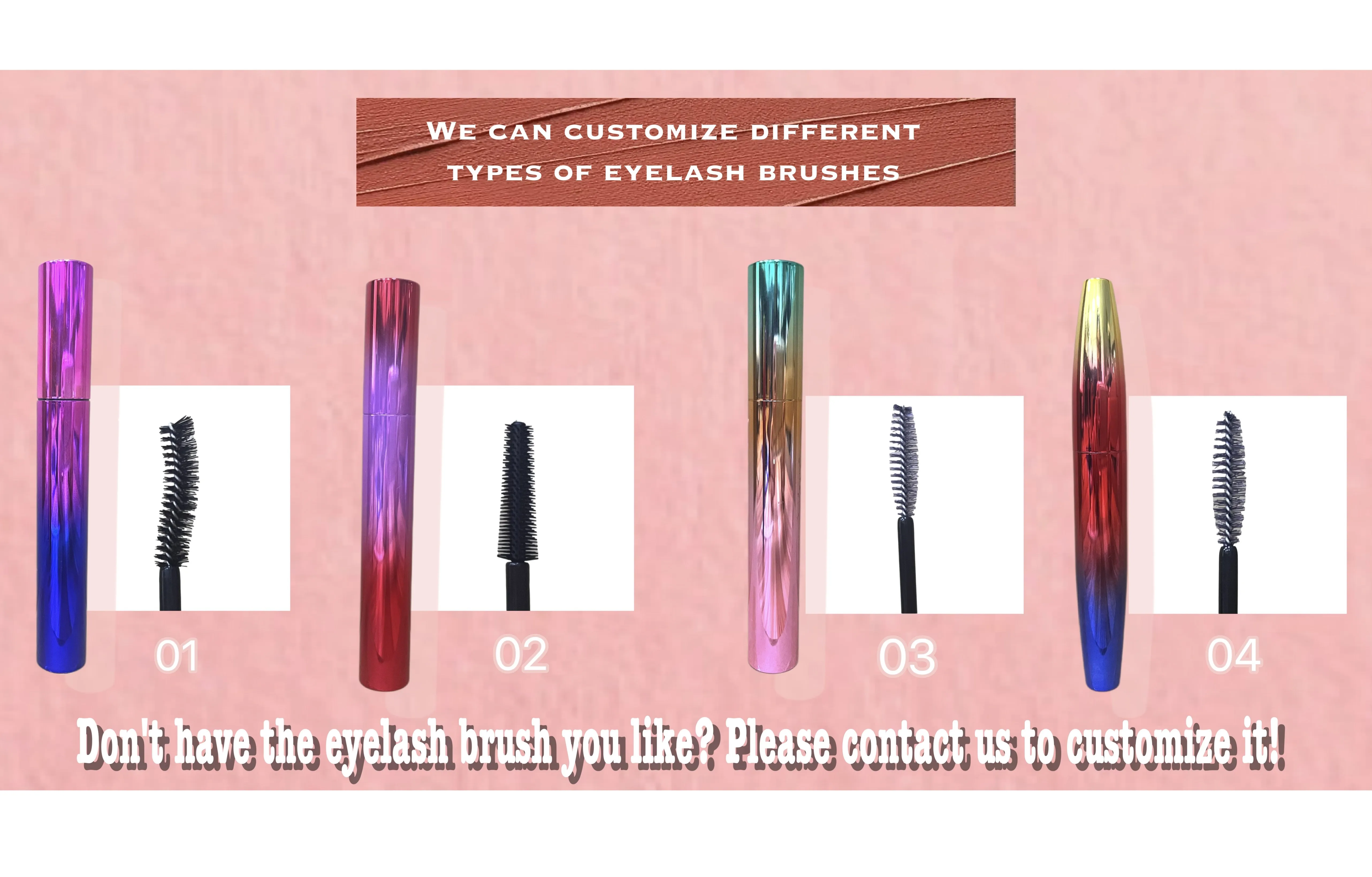 New Container Empty Mascara Tube Gradient Color Mascara Tubes With Big ...