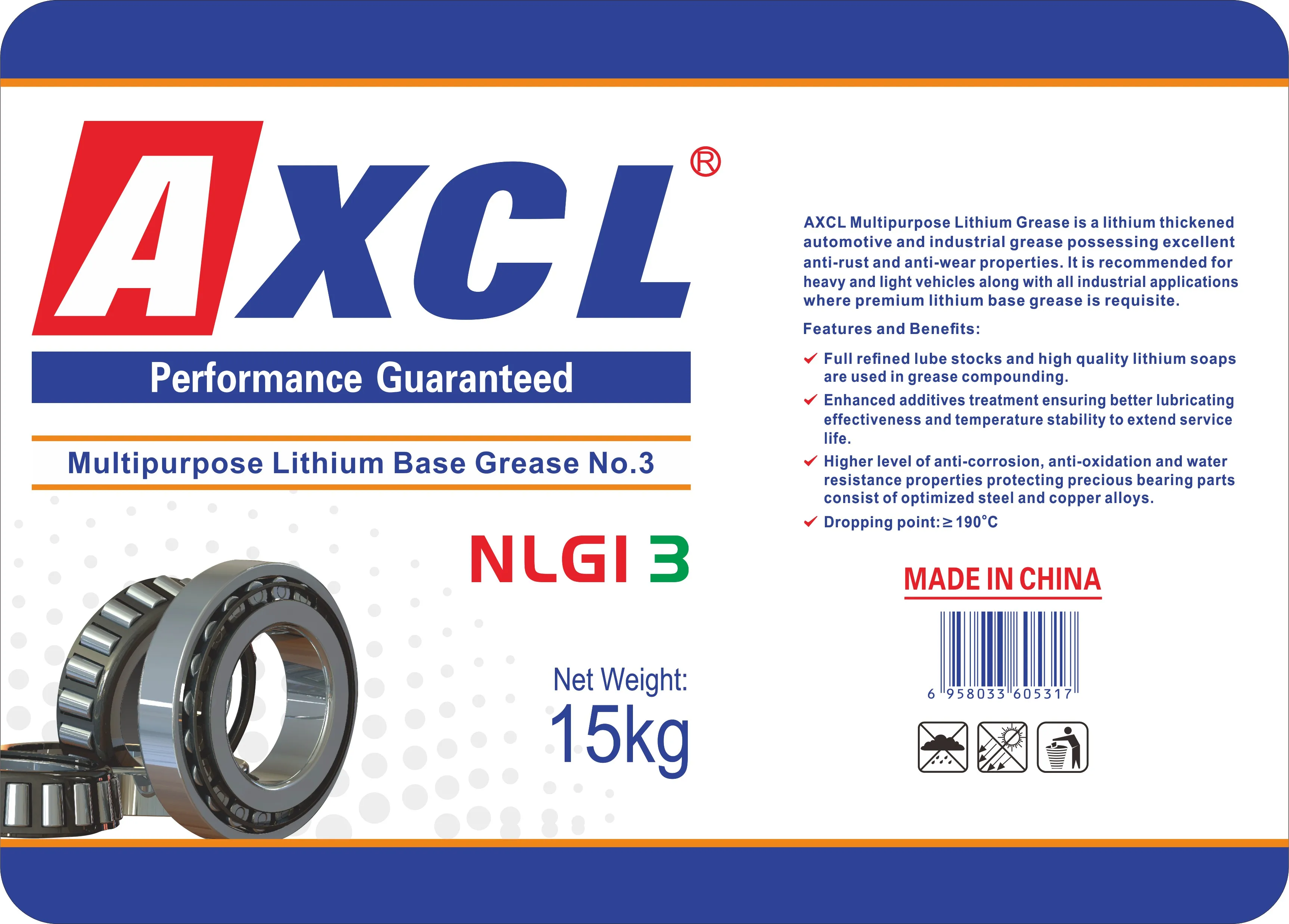 Axcl 15kg Pail Packing Anhydrous Calcium Based Lubricant Grease For ...