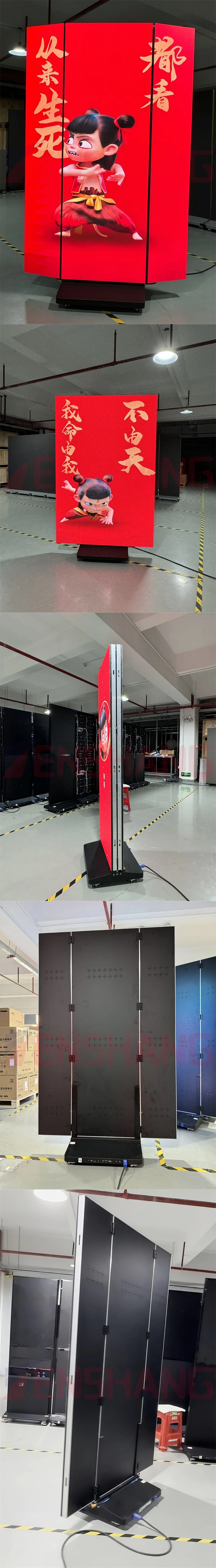 Free Flight Case Standee P2.5 3 Fold Display Panel Tri-fold Led Poster ...