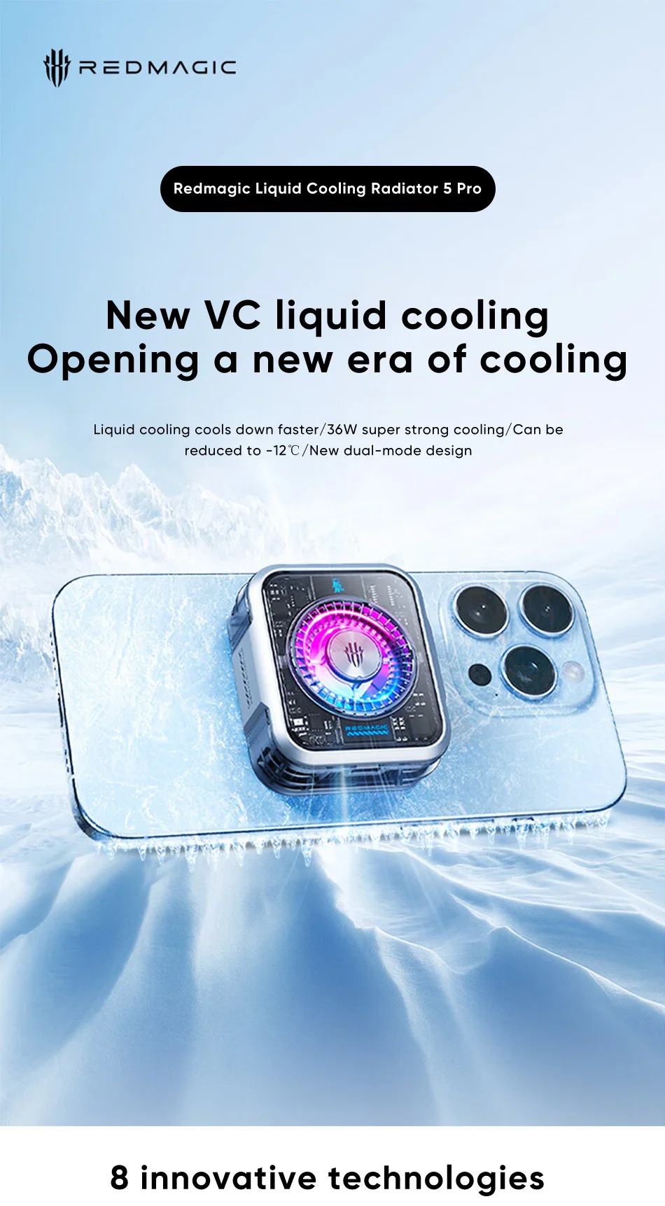 Redmagic Vc Cooler 5 Pro Phone Cooler Gaming Magnetic For Phone Fun ...