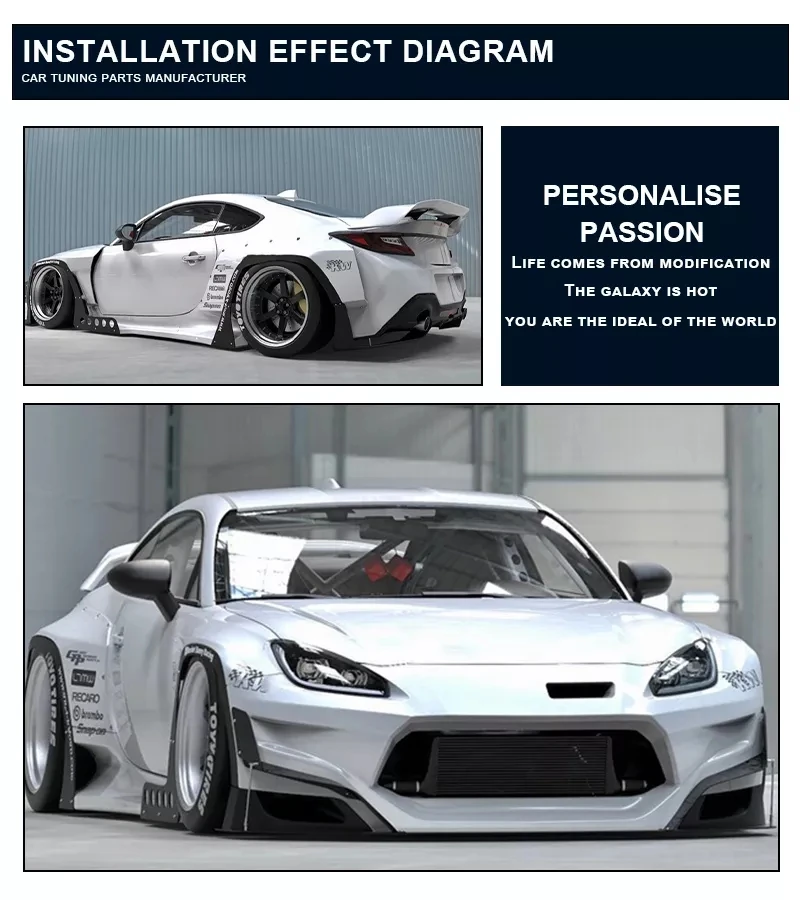 Toyota GR86 ZN8 Rocket Bunny Style Body Kit - 2022 Upgrade