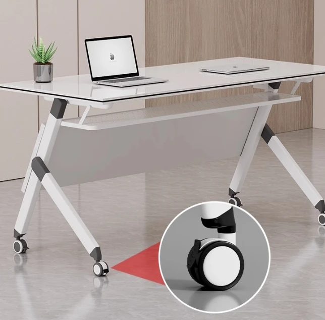 Simple Movable Modern Study Desk With Chairs Sets Small 6 People ...