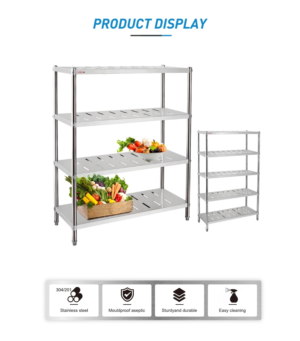 Heavy Duty Stainless Steel Shelves for Restaurant Kitchens