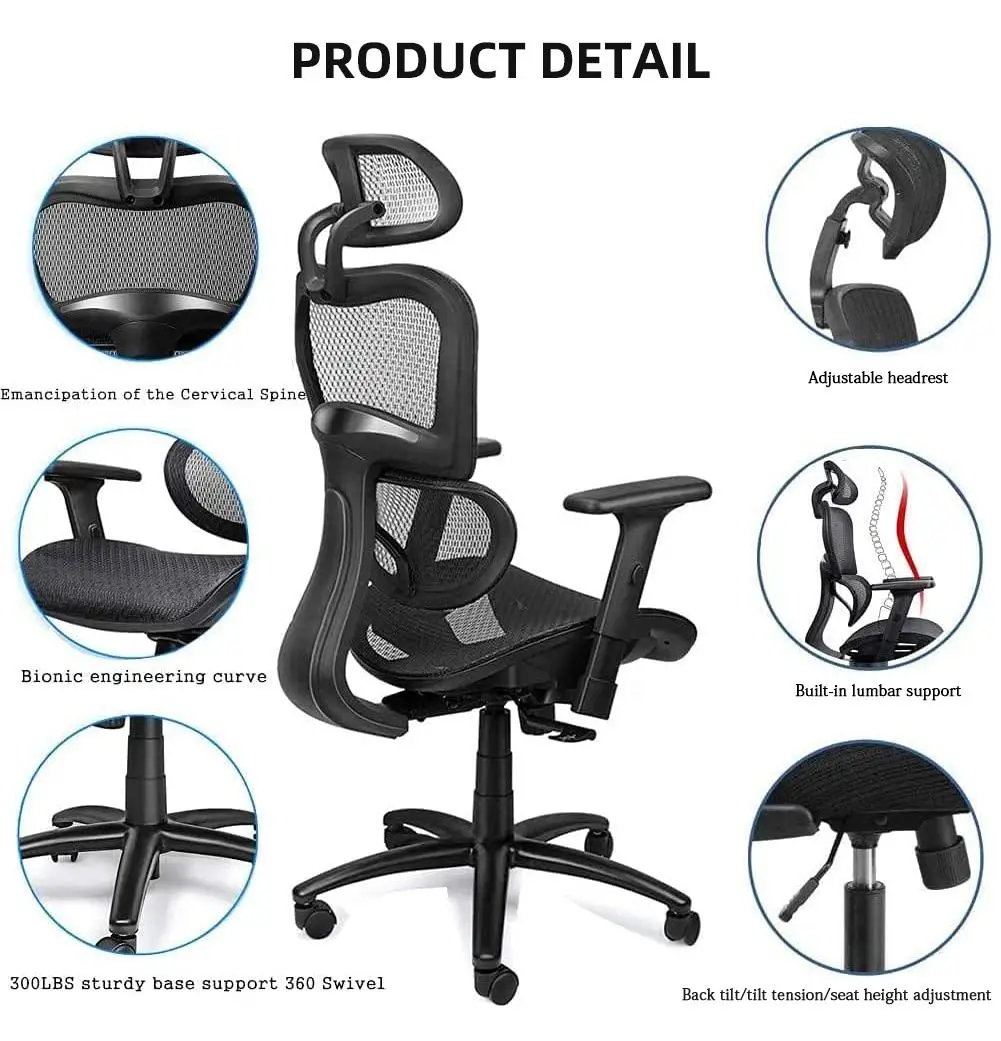 Henglin Adjustable Revolving Swivel Lift Executive Office Chair With ...