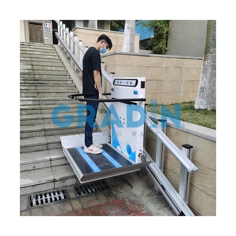 Outdoor Incline Stair Cargo Lift Transporting Goods Elevator Curved ...
