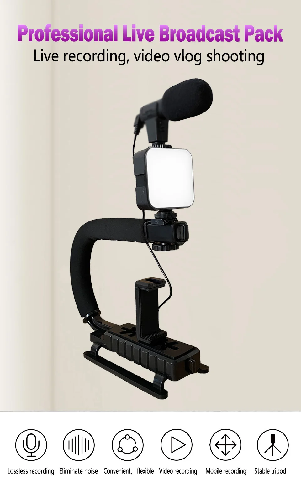 Cyke U-shaped Portable Handheld Camera Holder Video Handle Dv Bracket C ...