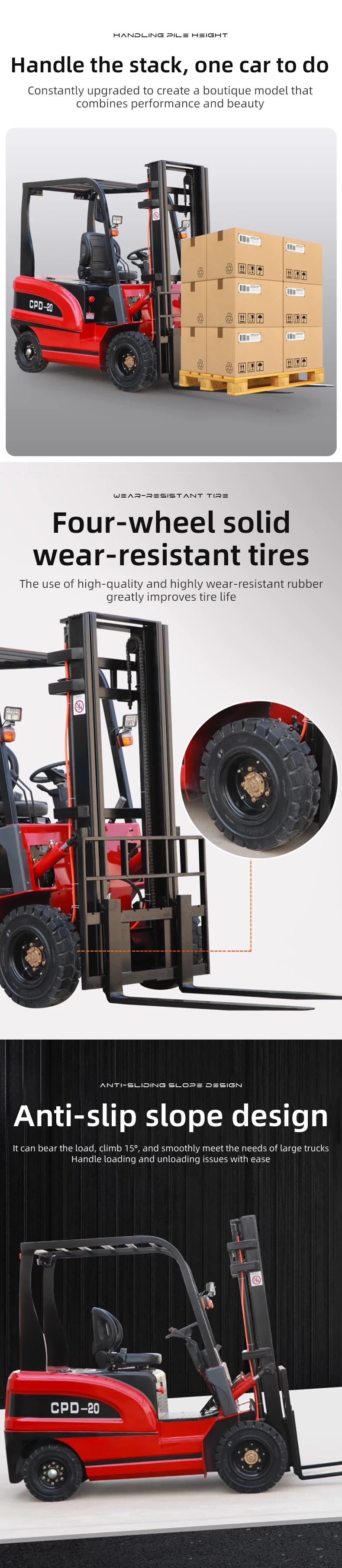 HUGO 3 Ton Electric Forklift - Reliable Lifting Power