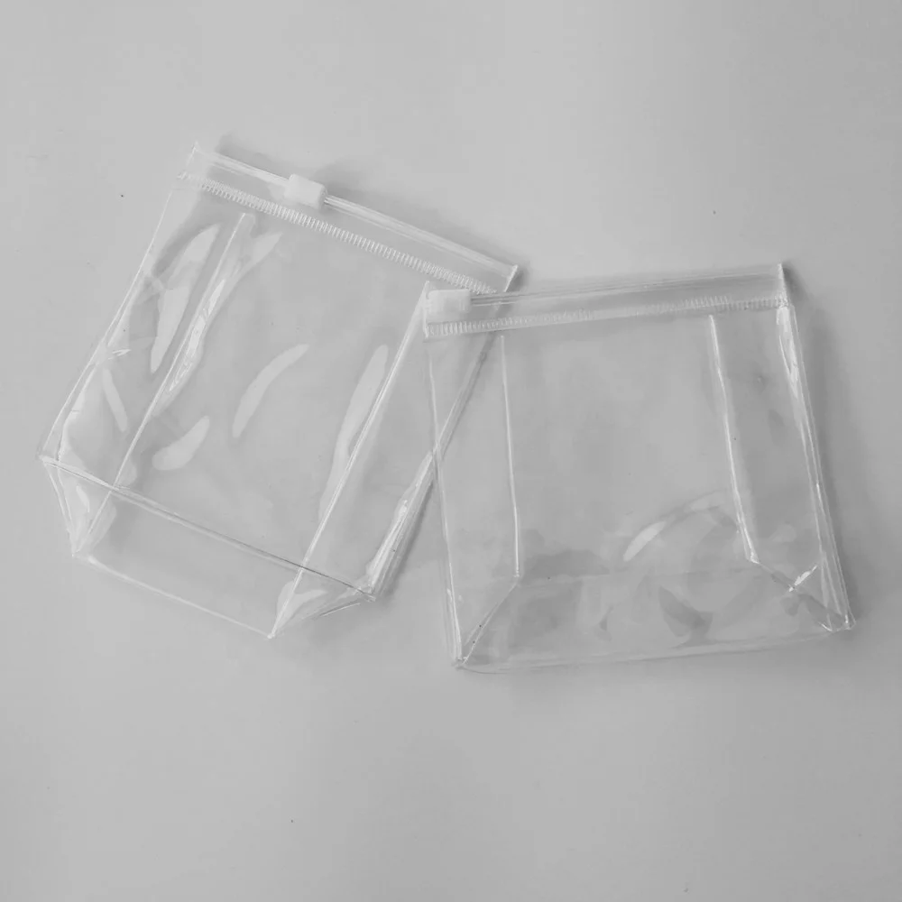 Custom Transparent PVC Plastic Slide Bag with Hang Hole Zipper
