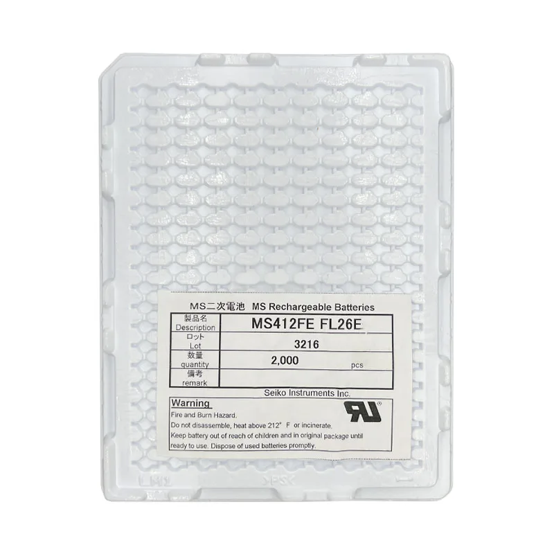 Sii/seiko Ms412fe-fl26e 3v 1mah Rechargeable Battery Rtc Clock Memory Backup Battery Lithium ...