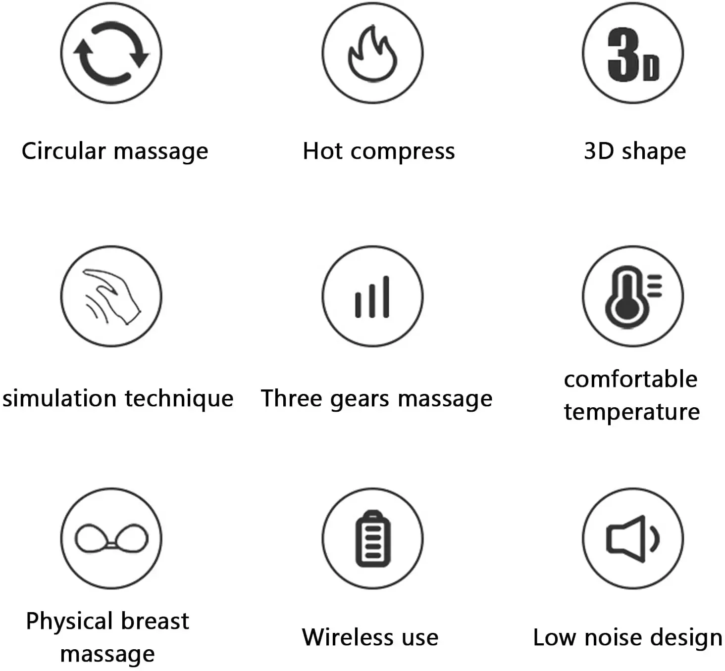 3 Level Electric Breast Massage Bra Infrared Heating Chest Enlargement ...