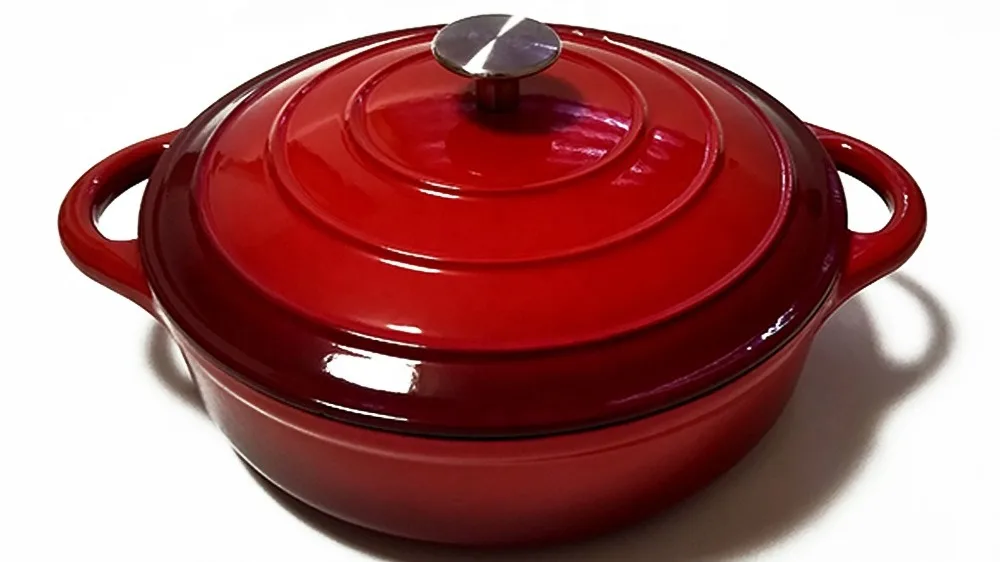 Custom Kitchenwares Cast Iron Enamel Casserole Cookware Soup And Stock ...