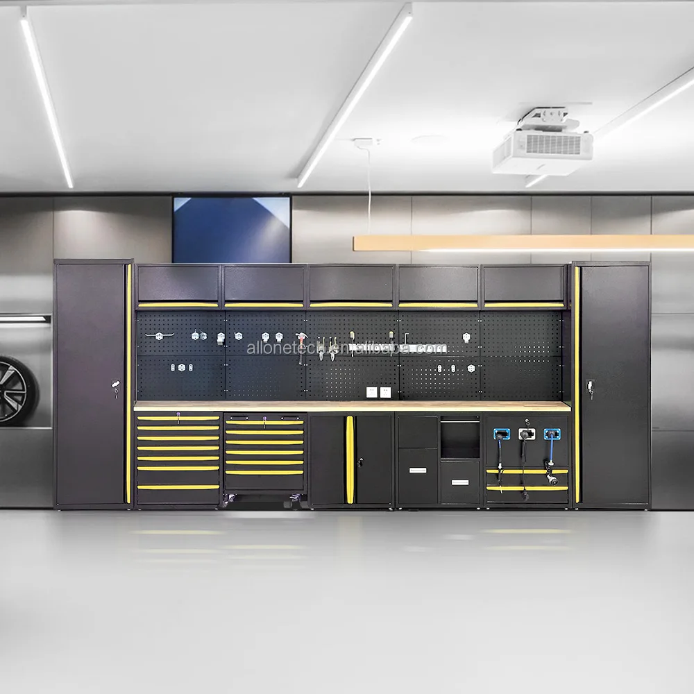 Durable Heavy-Duty Metal Garage Workbench Storage Cabinet