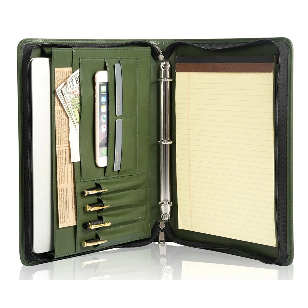 A4 Legal Pads Clipboard Padfolio Zippered Business Binder