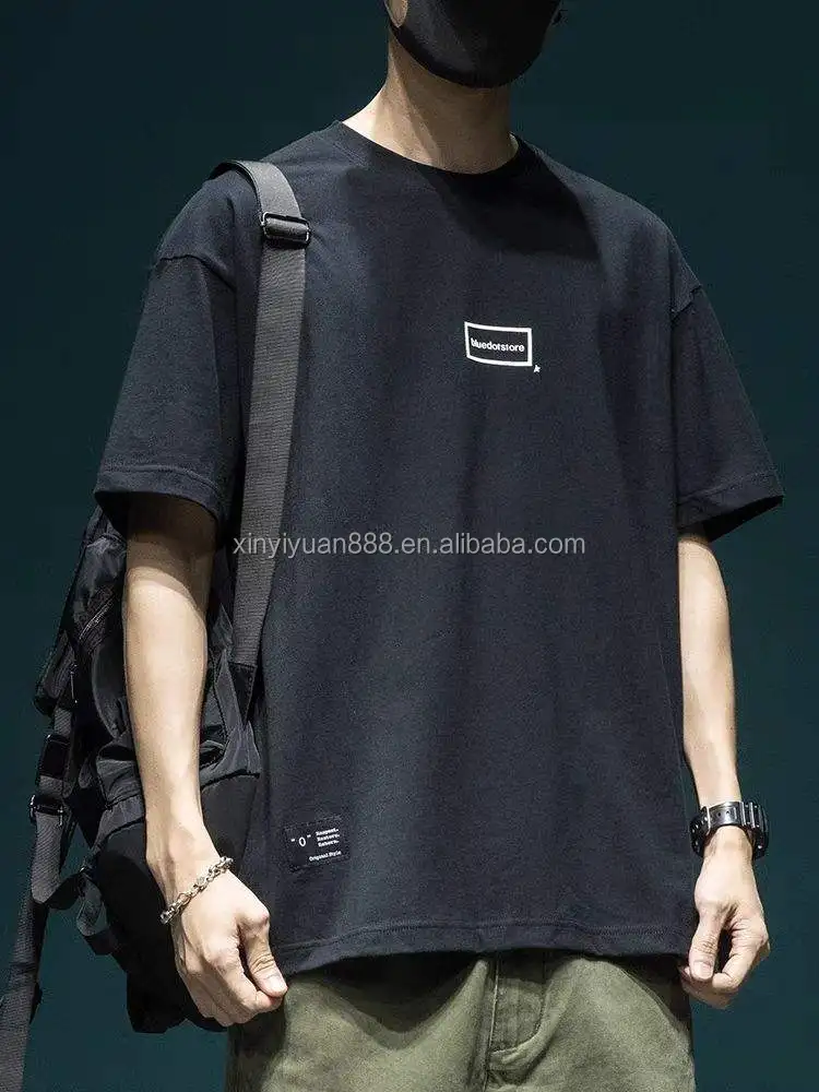 Custom Screen Print 230g Thick Cotton T-shirt White Streetwear Oversize Heavyweight T-shirts ...