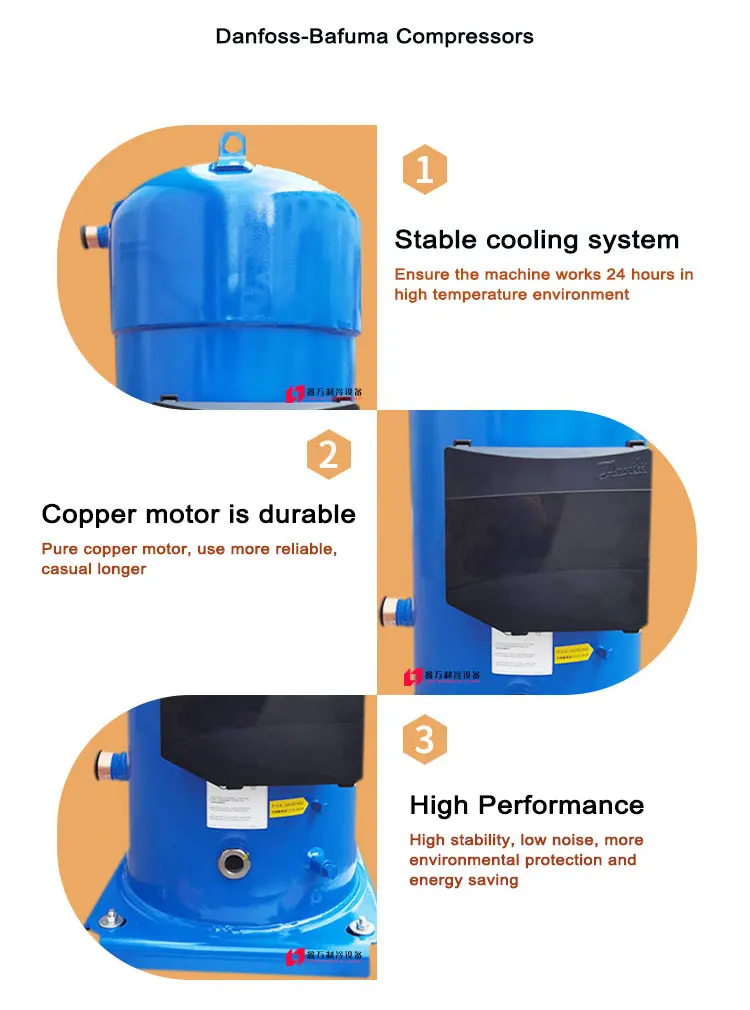 Made In China Danfoss Sm110s4vc R22 R410 9.5hp Oil-free Scroll Compressor 9hp Refrigeration Unit ...