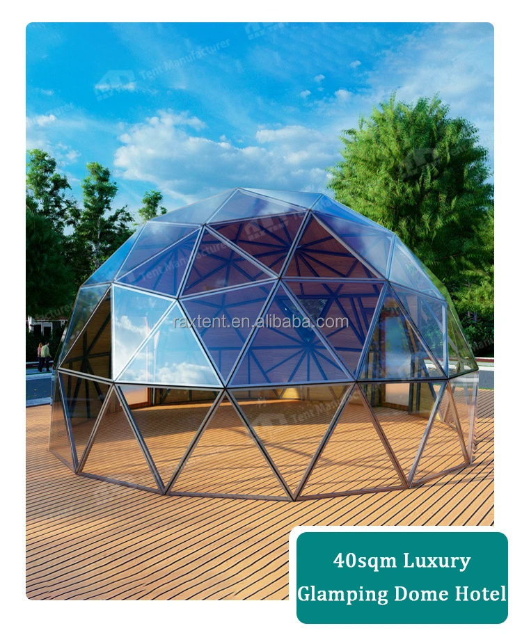 Customized Glamping Dome House - Glass Geodome for Resort