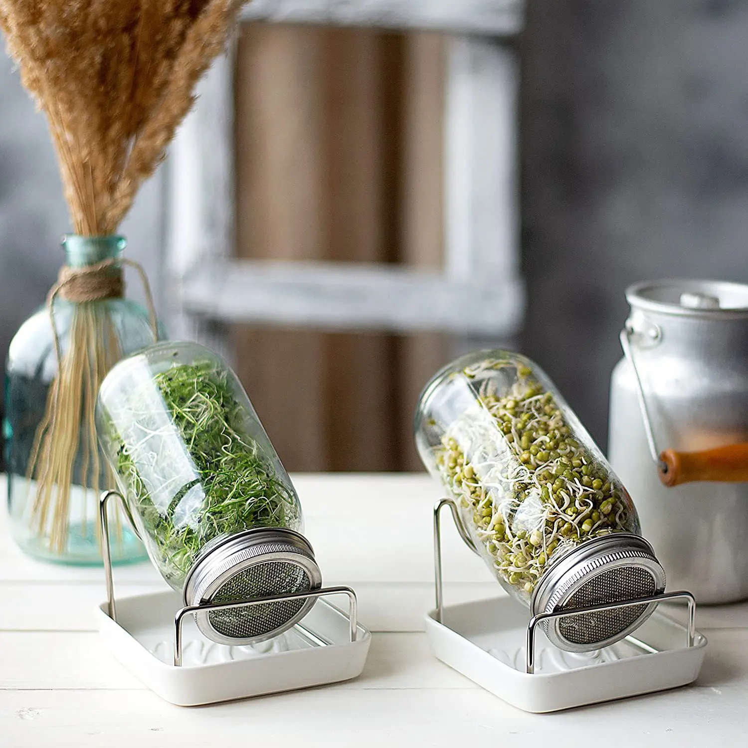 Best Seller Kitchen Gadgets 2 Pack Large Complete Wide Mouth Mason ...