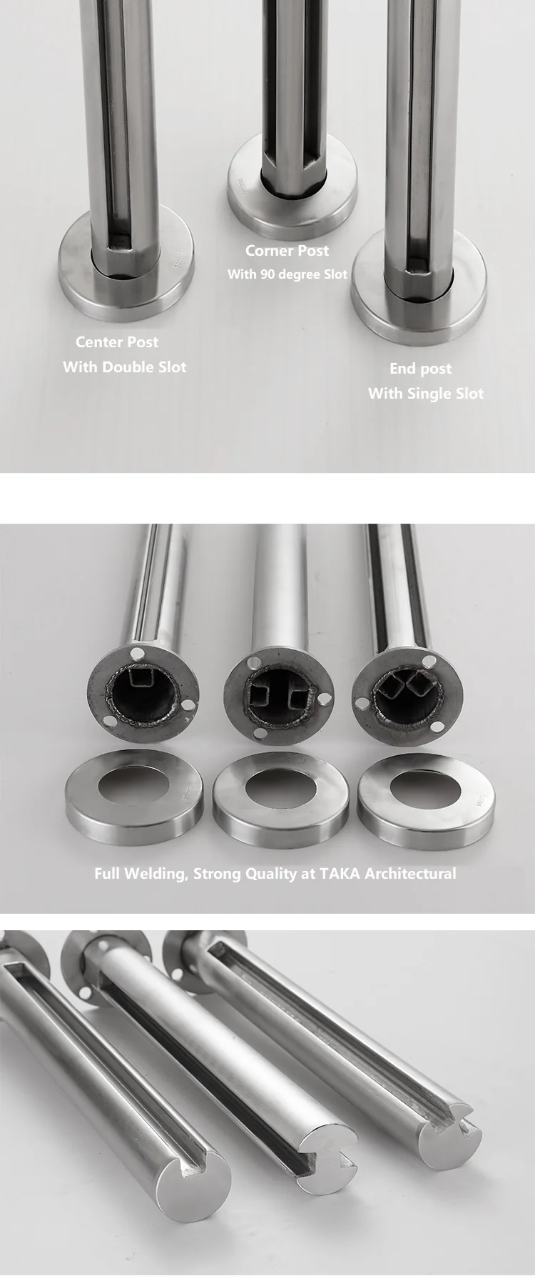 Taka Customized Semi-frameless Glass Balustrade Balcony/deck/stairs ...