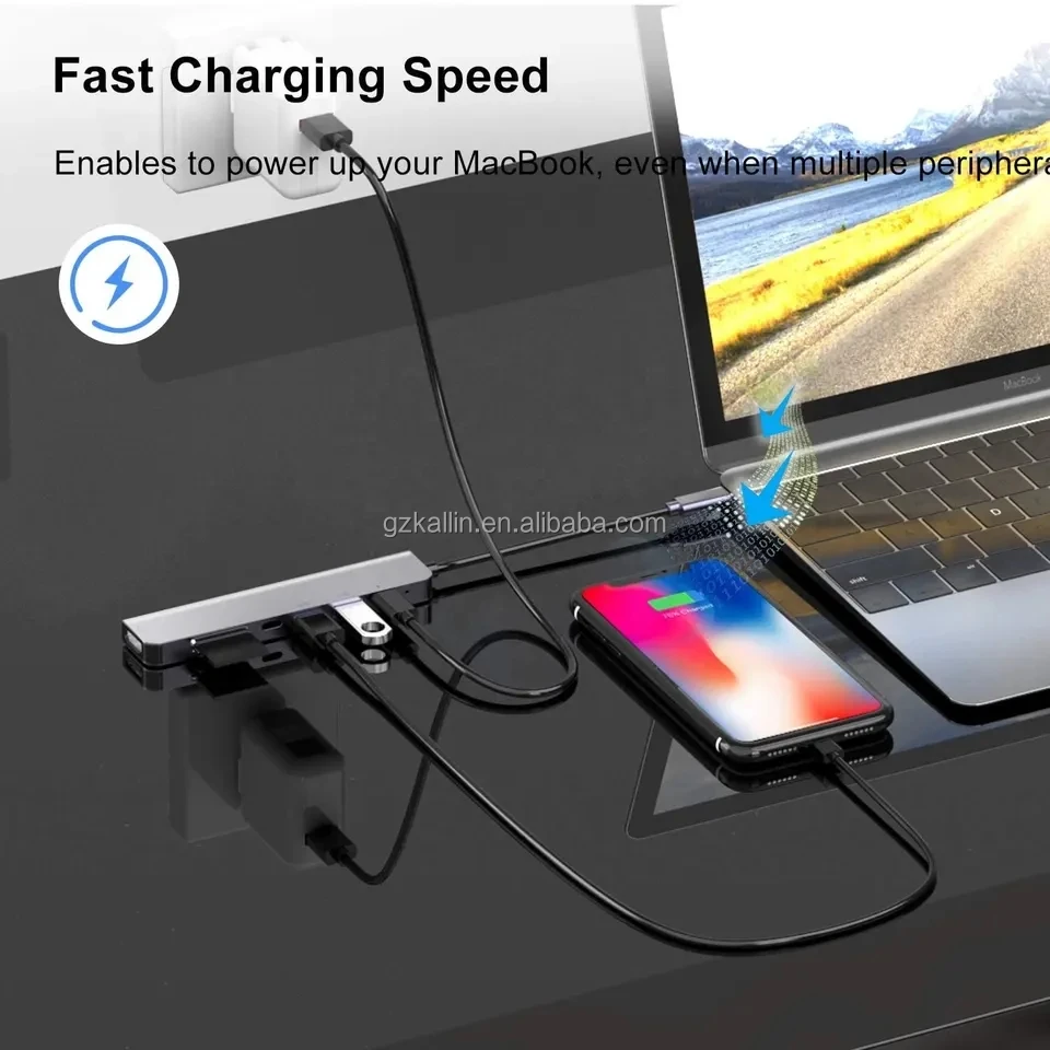 Pd Power Charging Multifunction Type C Hub Usb C To Hdtv 4k Hub 8-in-1 ...