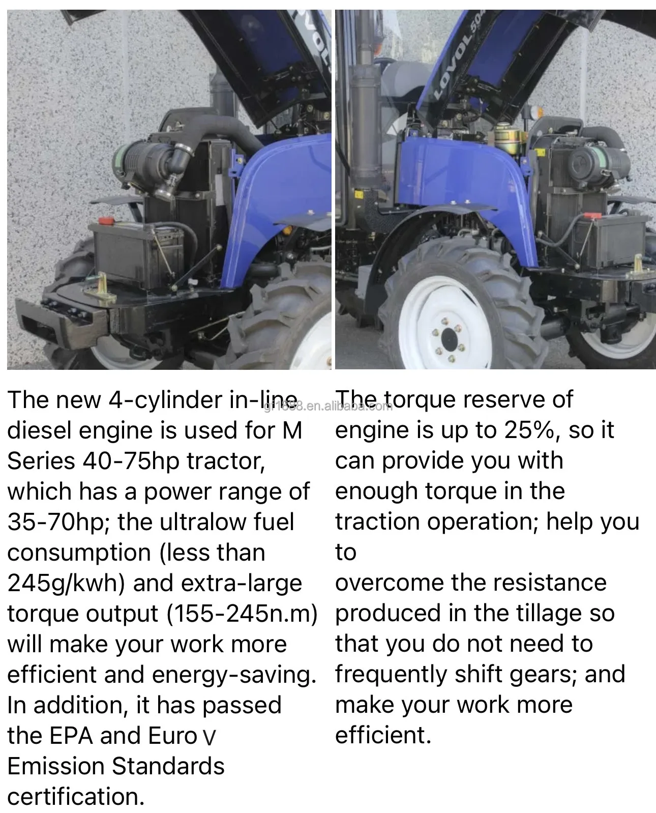 Lovol-504 Tractor 50hp 4x4 4wd - Buy Lovol 50hp 4x4 504 Farm Garden Agriculture Machinery Mini ...