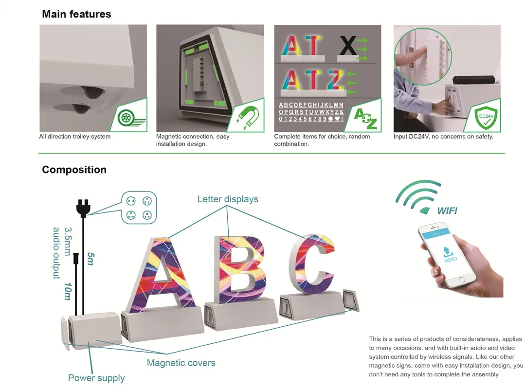 P3 Letter Display Freestanding - Buy Led Letter,Indoor Digital Signage ...