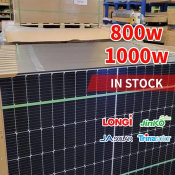 550w 1000w 700 Watt Solar Panel Pv Module Black Frame Double Glass ...